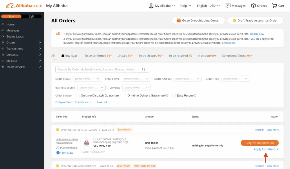 Cómo Trade Assurance protege sus compras en Alibaba.com