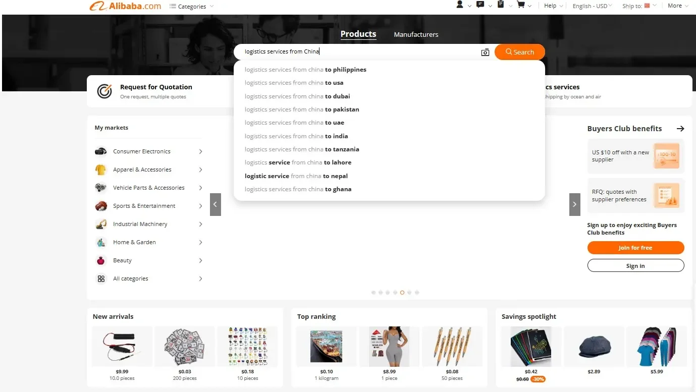 How To Use Alibaba.com Logistics Marketplace
