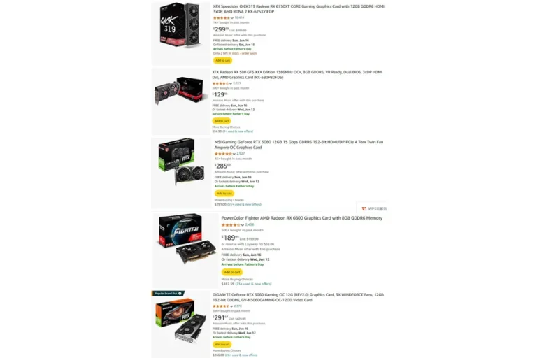 Review analysis of Amazon’s hottest selling graphics cards in the USA