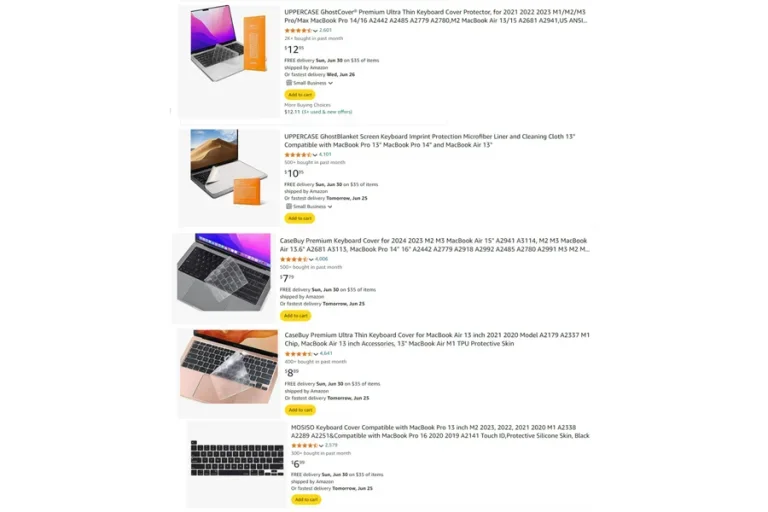 Review analysis of Amazon’s hottest selling keyboard covers in the USA