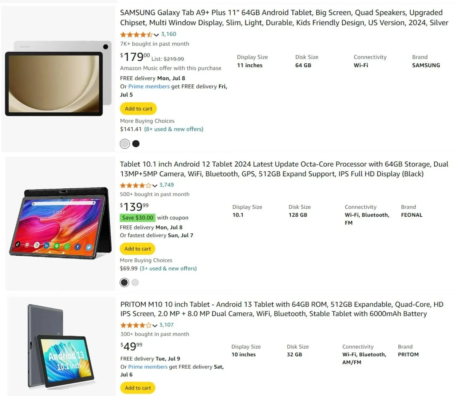 Review analysis of Amazon’s hottest selling tablet PCs in the USA