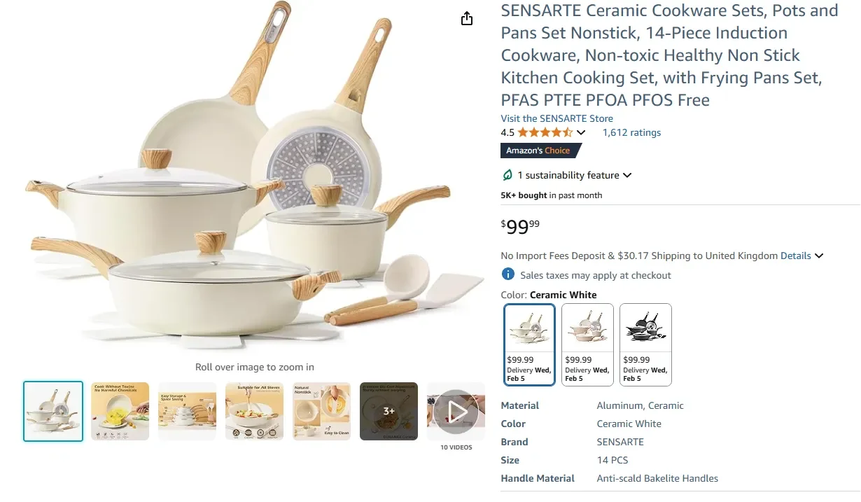 Review Analysis of Amazon's Hottest Selling Cookware Sets in the UK in ...