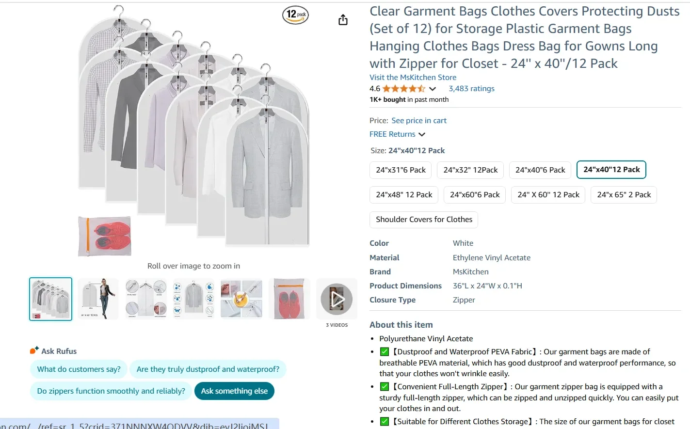 Review Analysis of Amazon’s Hottest Selling Clothes Protectors in the USA