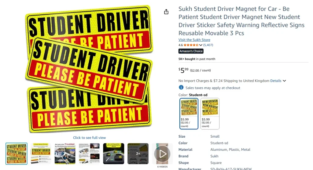 Review analysis of Amazon’s hottest selling car stickers in the UK in ...