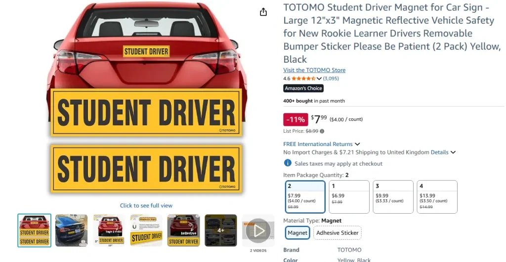 Review analysis of Amazon’s hottest selling car stickers in the UK in ...